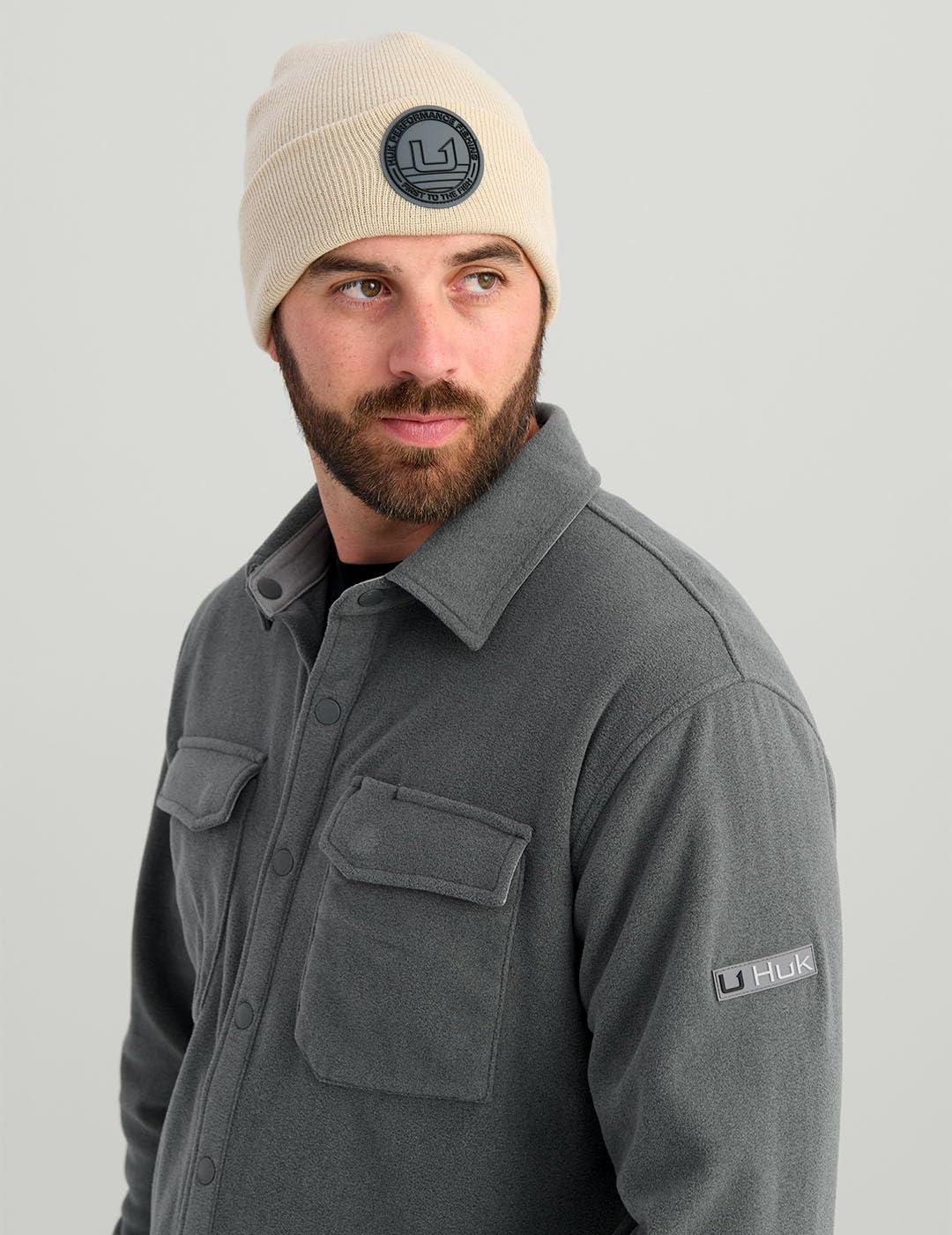 HUK Men’s Jetty Shacket, Water-Resistant Insulated Shirt Jacket with ...